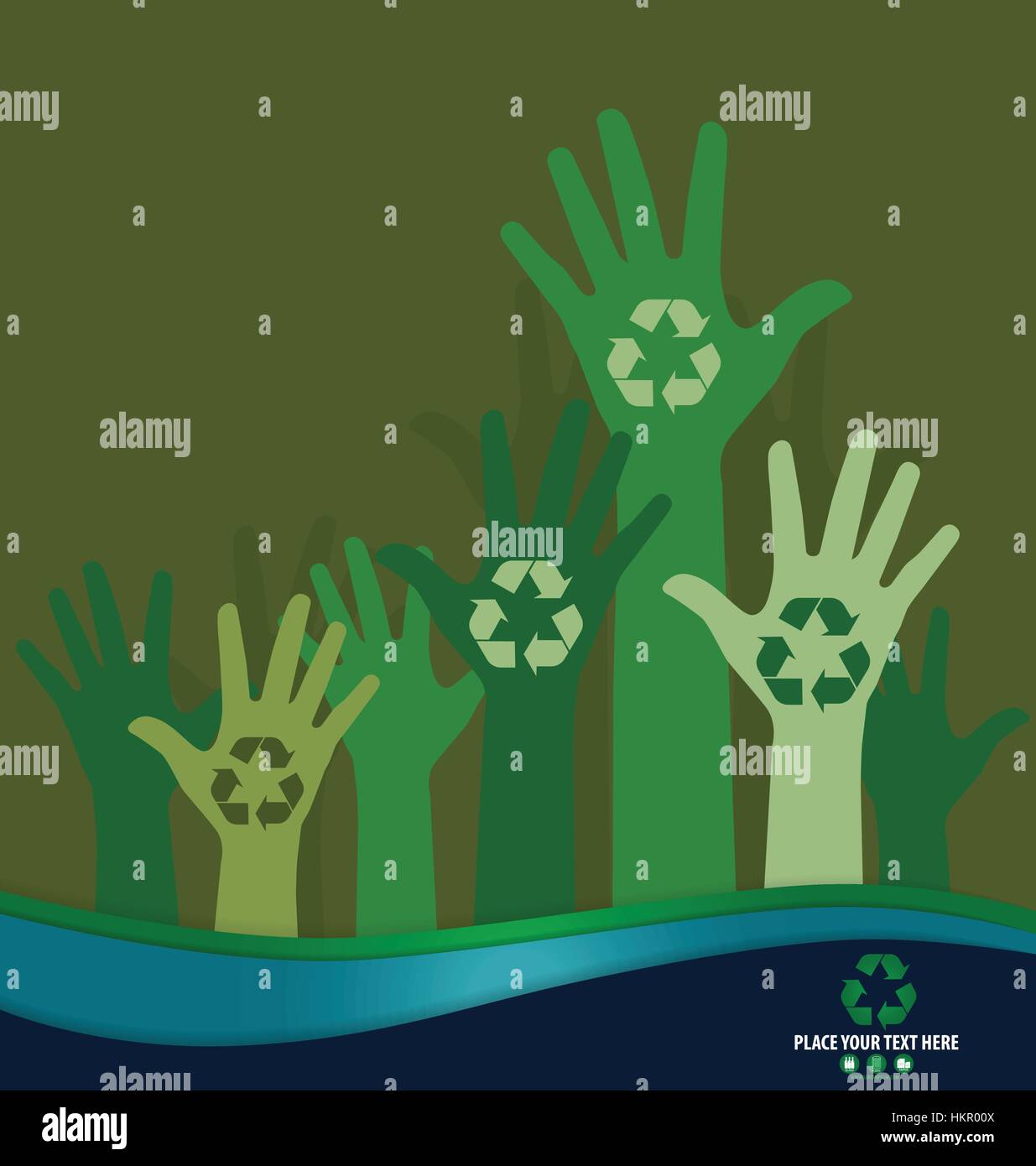 Think green, Ecology concept. Recycle symbol design, vector ...