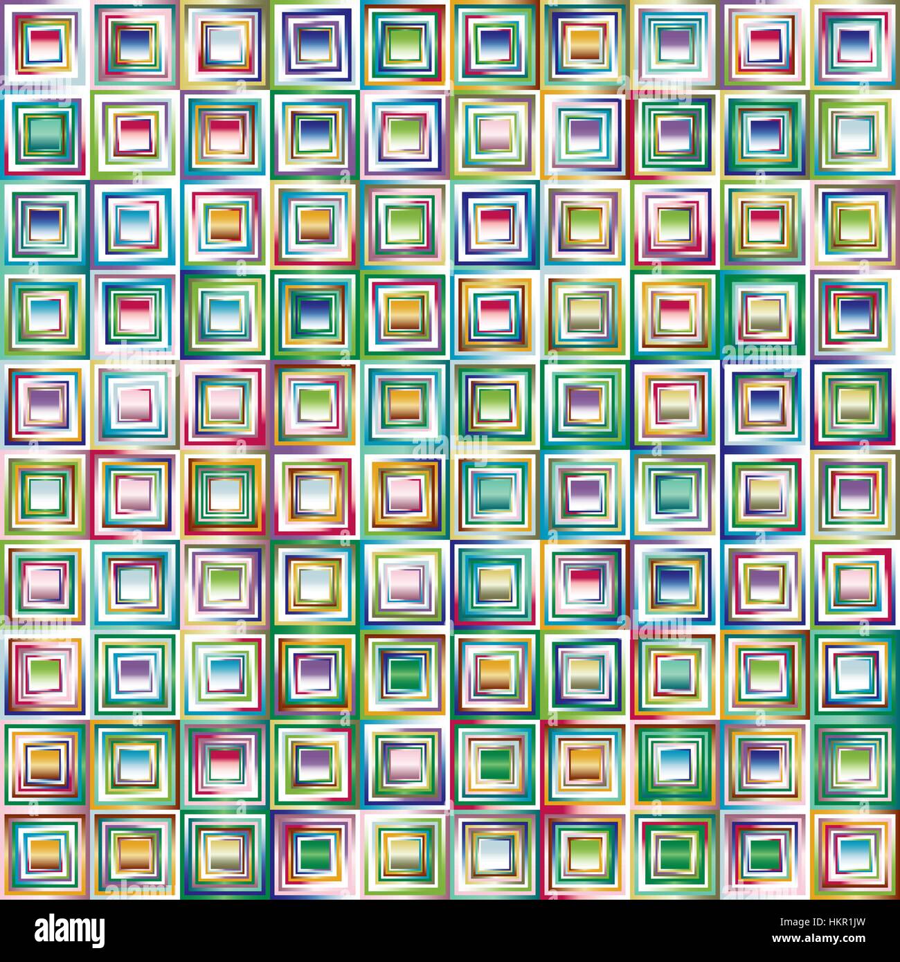 Very colorful series of squares or pixels in all the colors of the ...