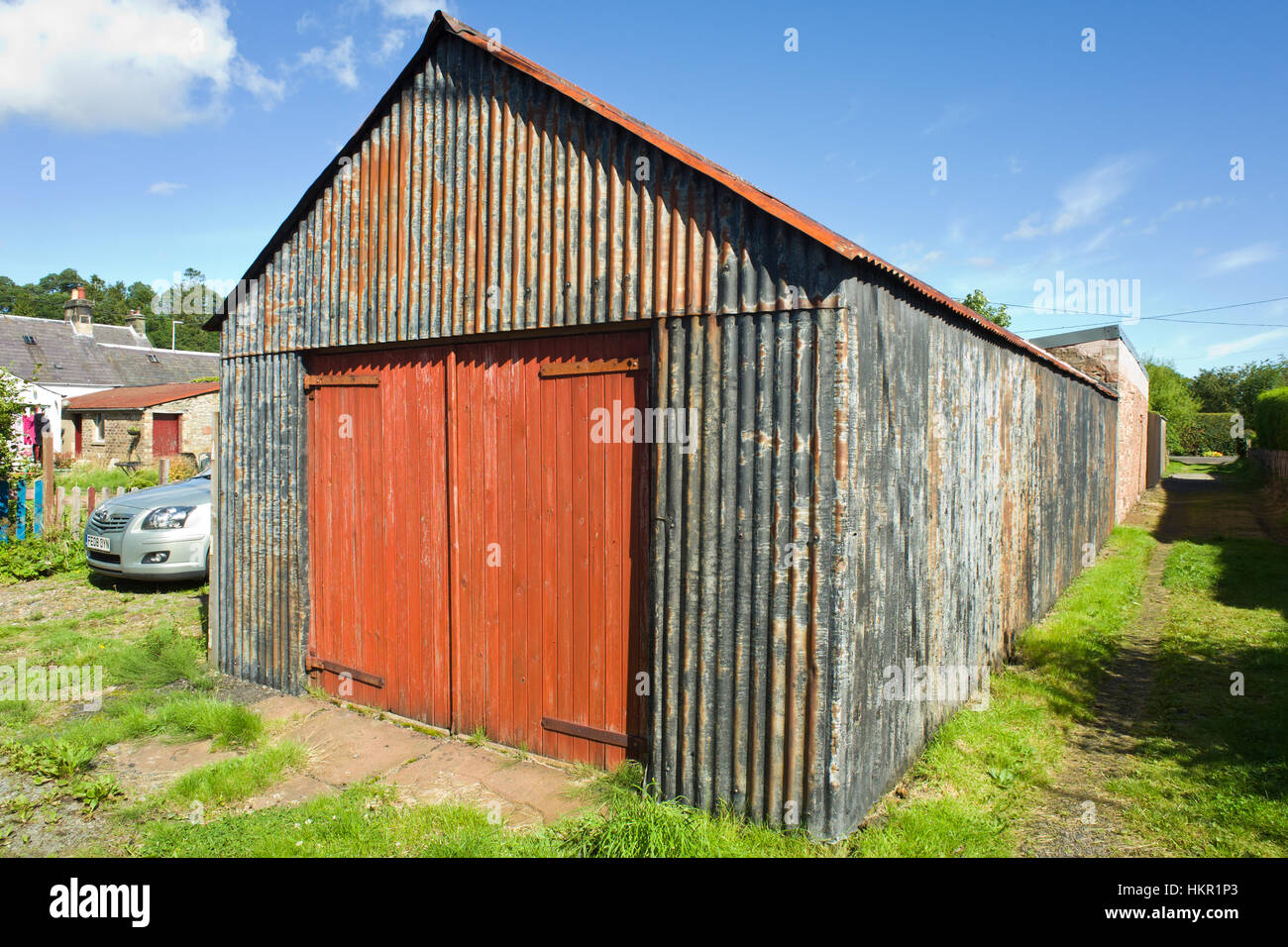 Metal Garage Storage Shed UK Stock Photo - Alamy