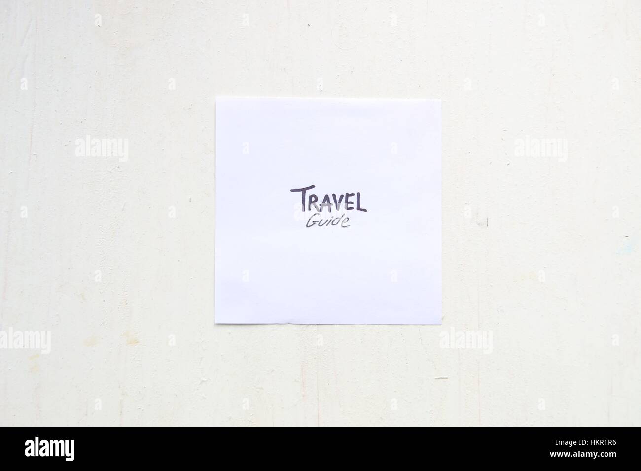 travel guide handwriting Stock Photo - Alamy