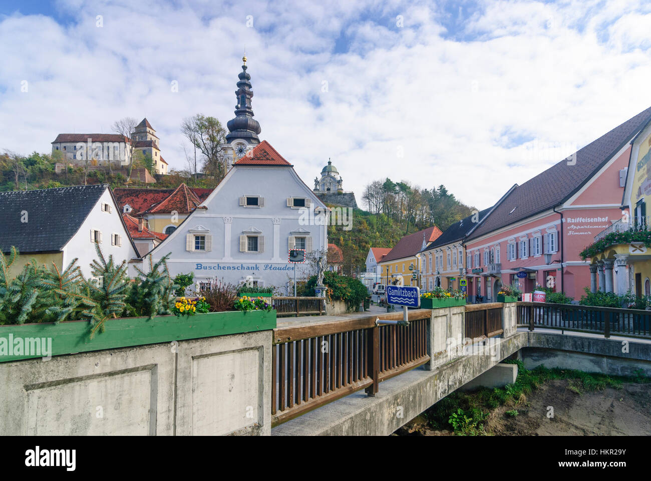 Ehrenhausen an der Weinstraße: Bridge over the Gamlitzbach, parish ...
