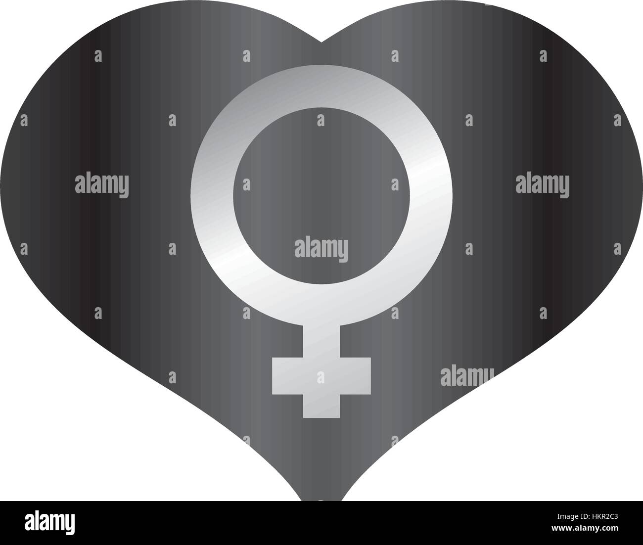 Shape heart with female symbol icon, vector illustration Stock Vector ...