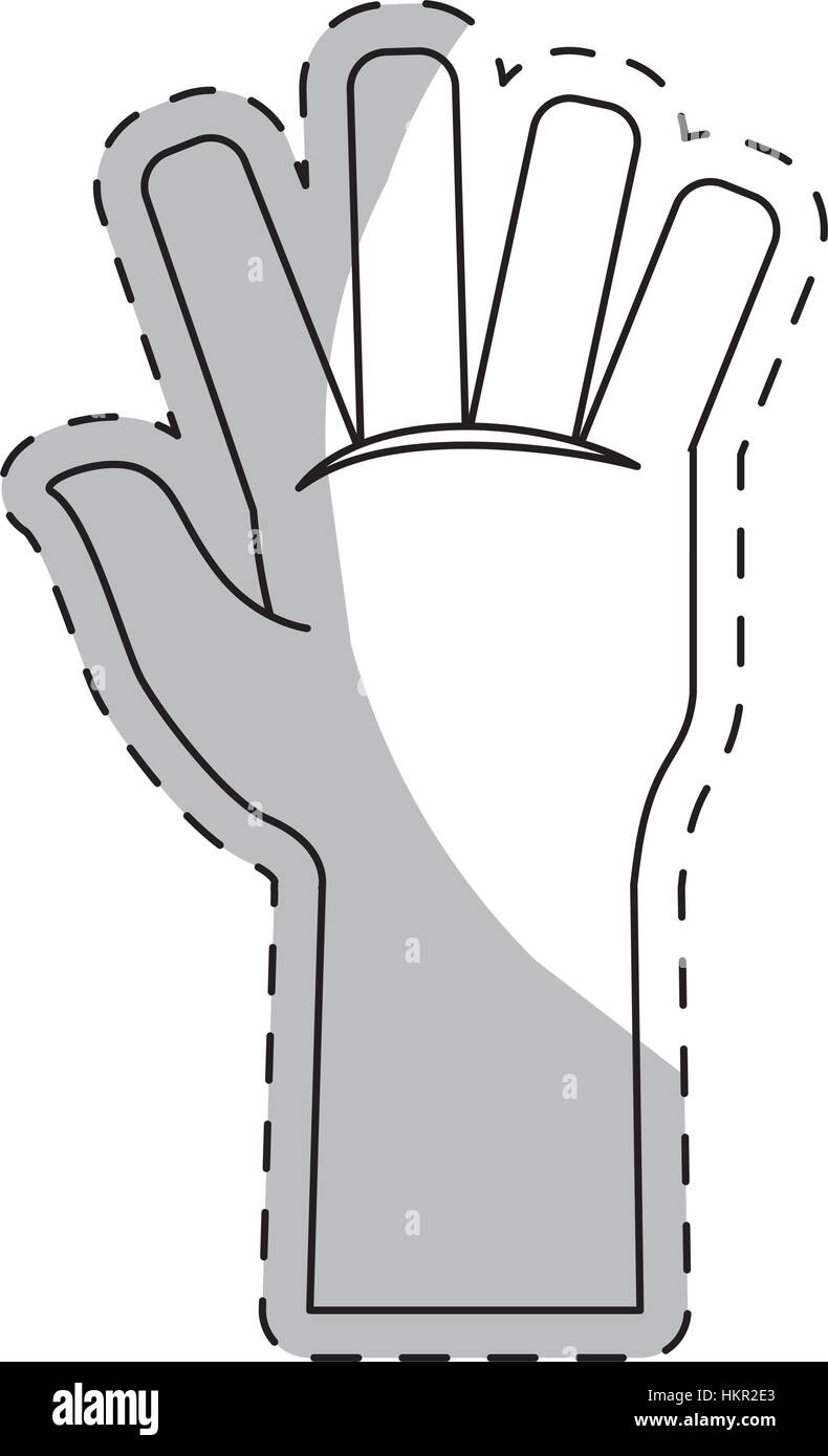contour hand open image icon design, vector illustration Stock Vector ...