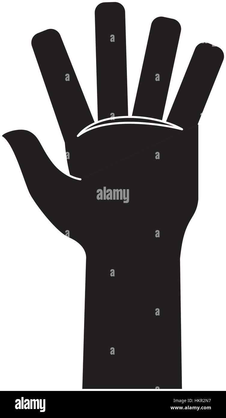 Black hand open image icon design, vector illustration Stock Vector ...