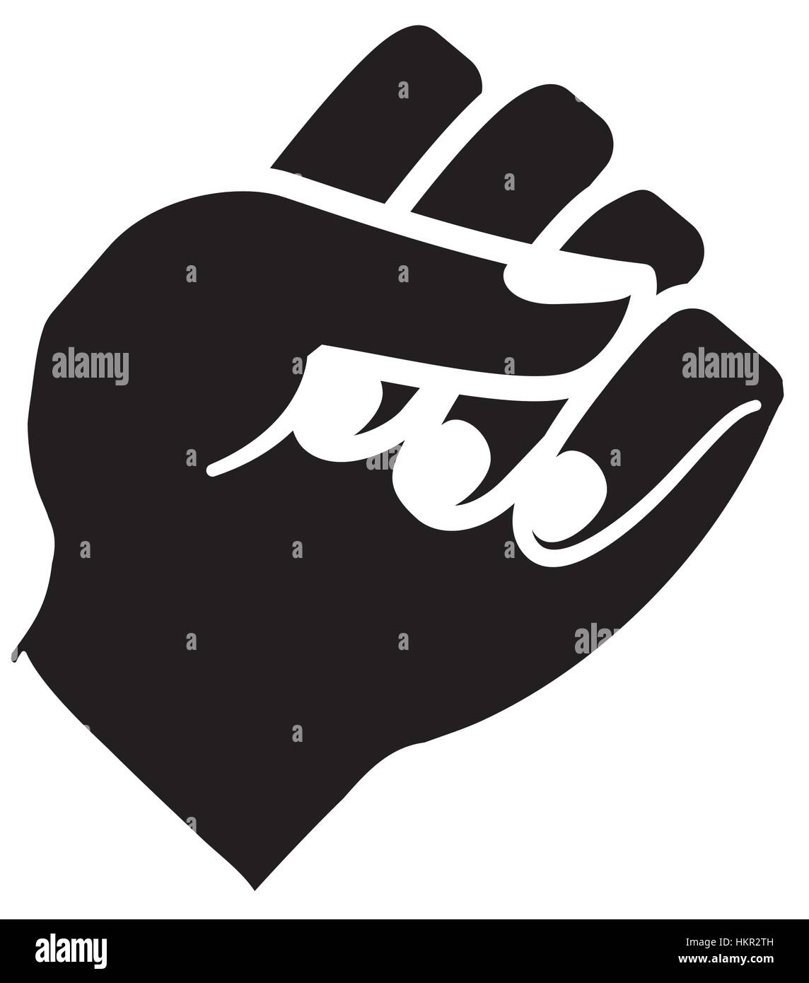 black hand weilding female defense, vector illustration design Stock ...