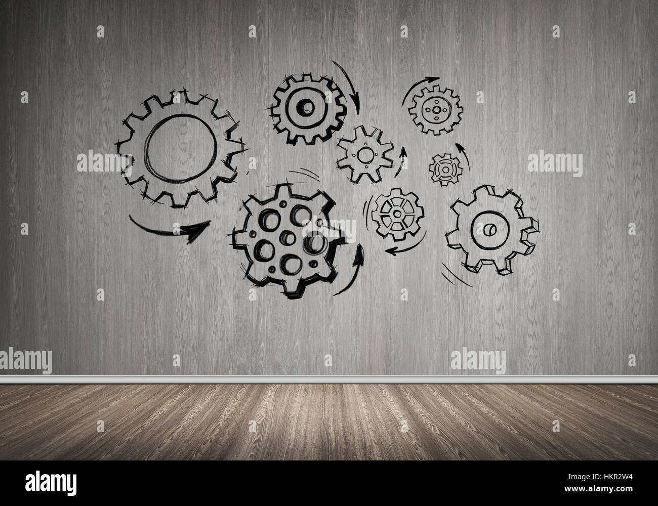 Gear mechanism as teamwork concept Stock Photo - Alamy
