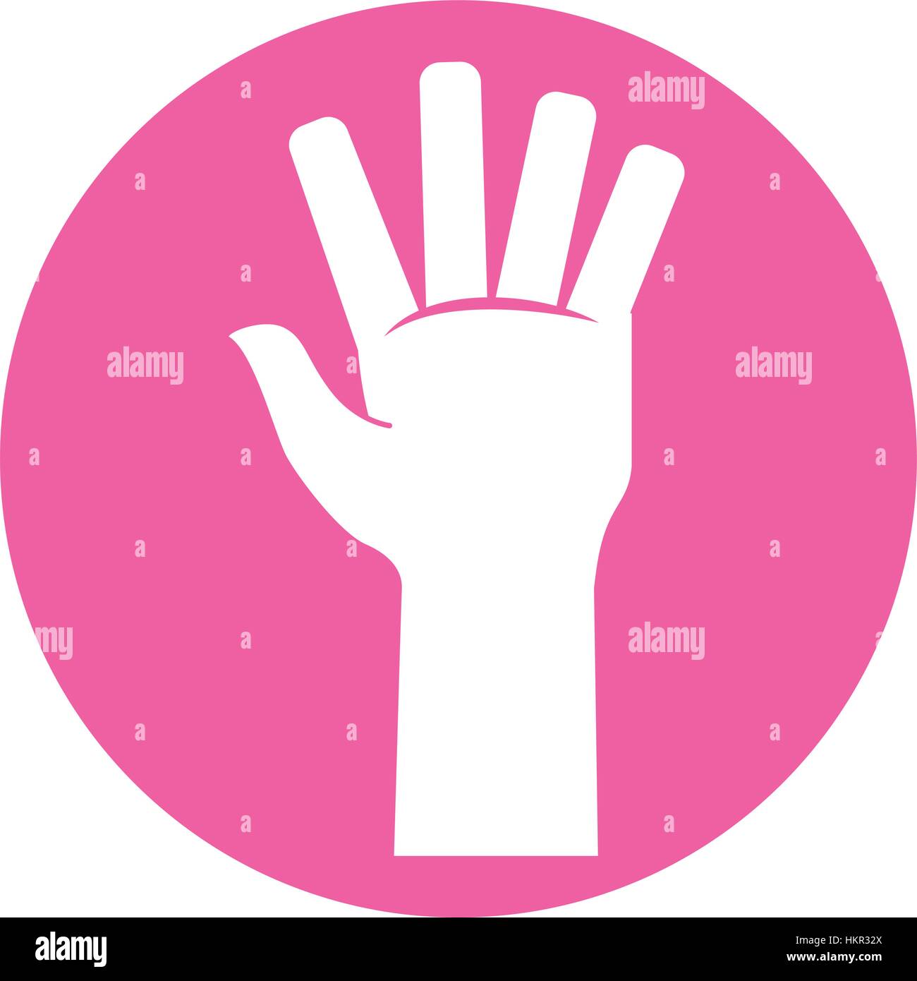 emblem hand open image icon design, vector illustration Stock Vector ...