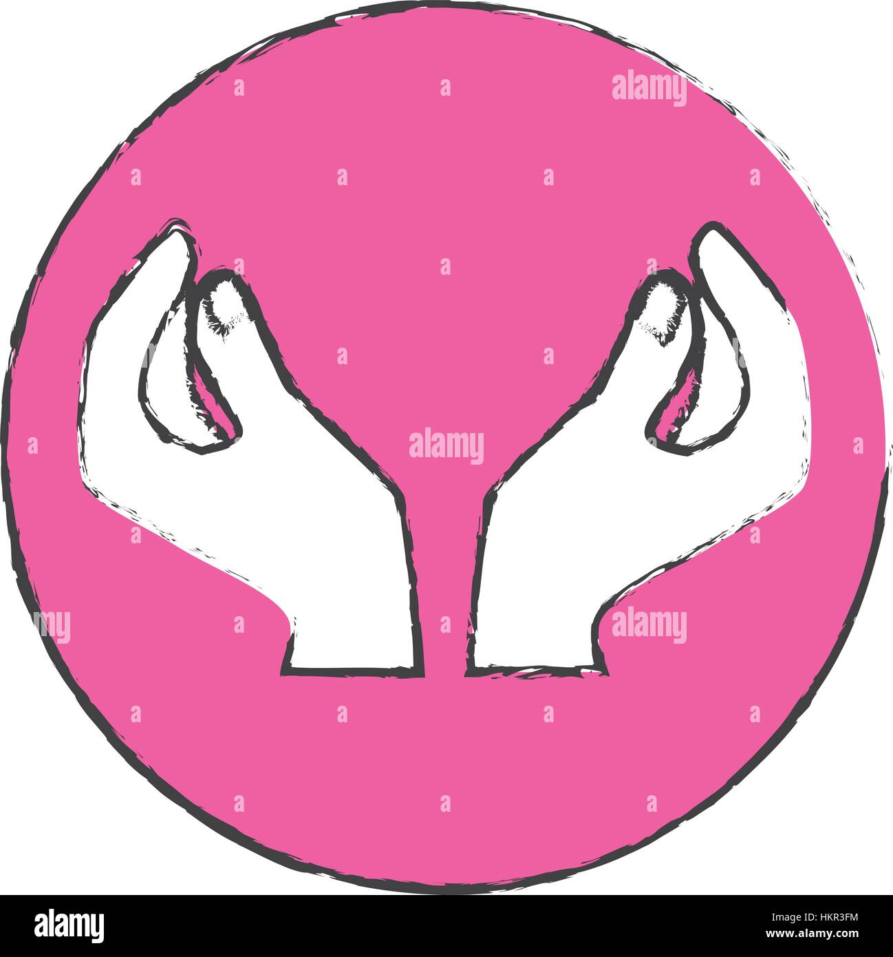 emblem woman hands icon image design, vector illustration Stock Vector ...