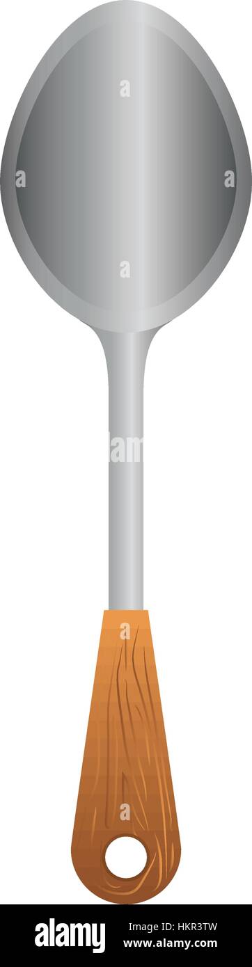 silver big spoon icon image, vector illustration Stock Vector Image ...