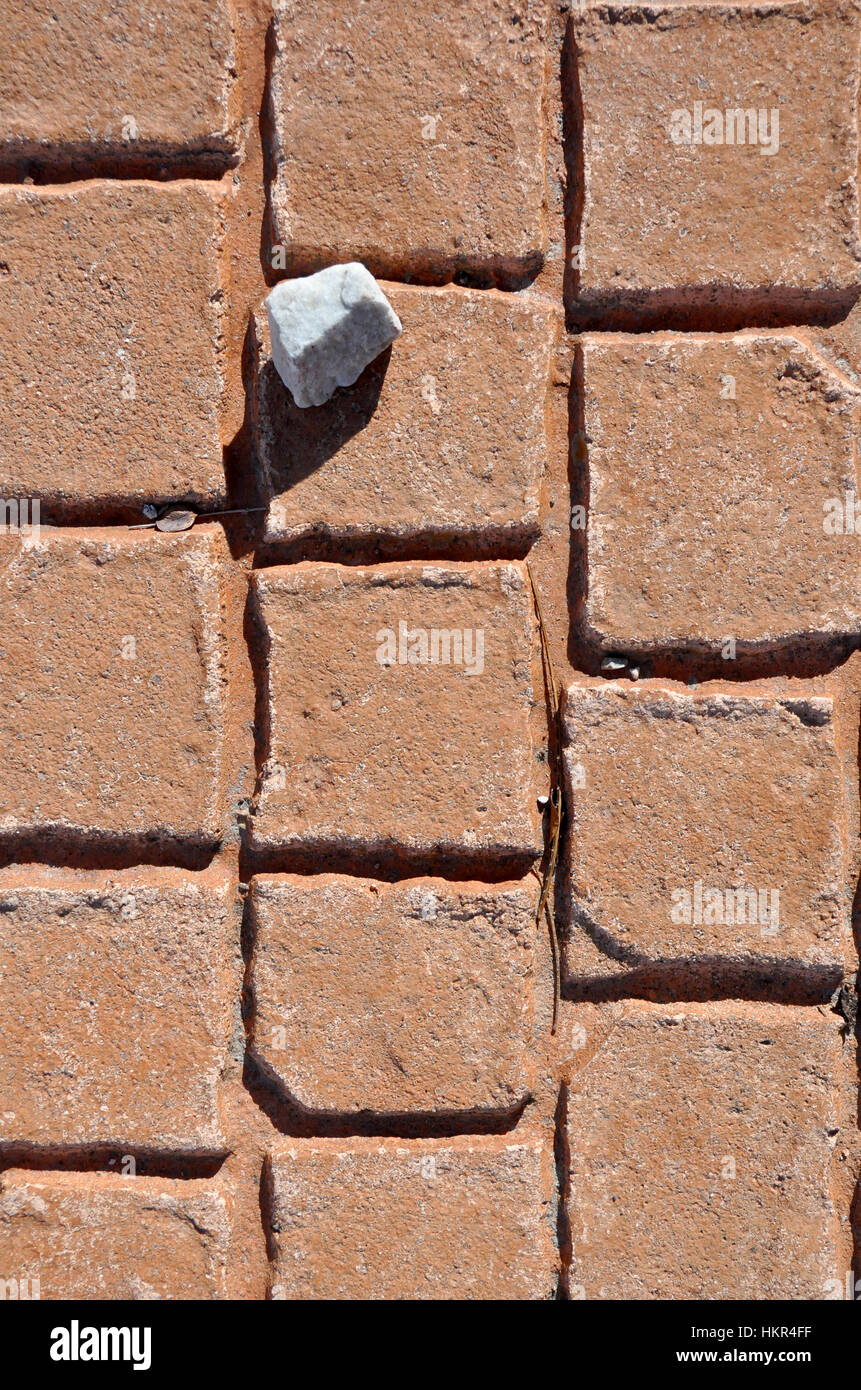 concrete printed on pavement with a stone Stock Photo - Alamy