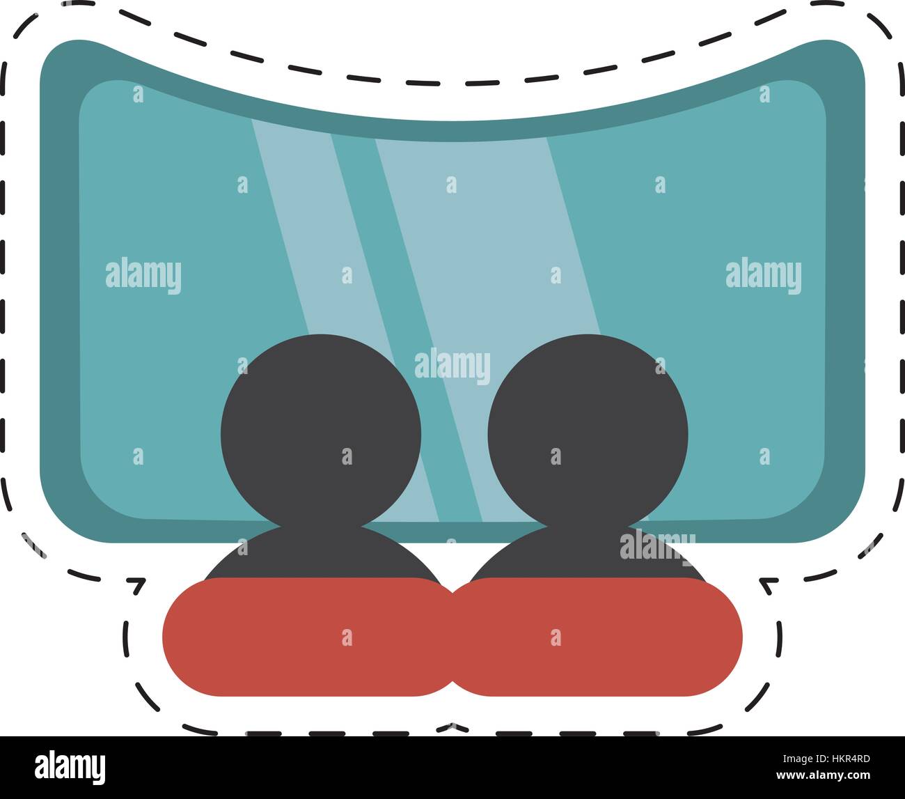 character movie cinema screen cut line vector illustration eps 10 Stock ...