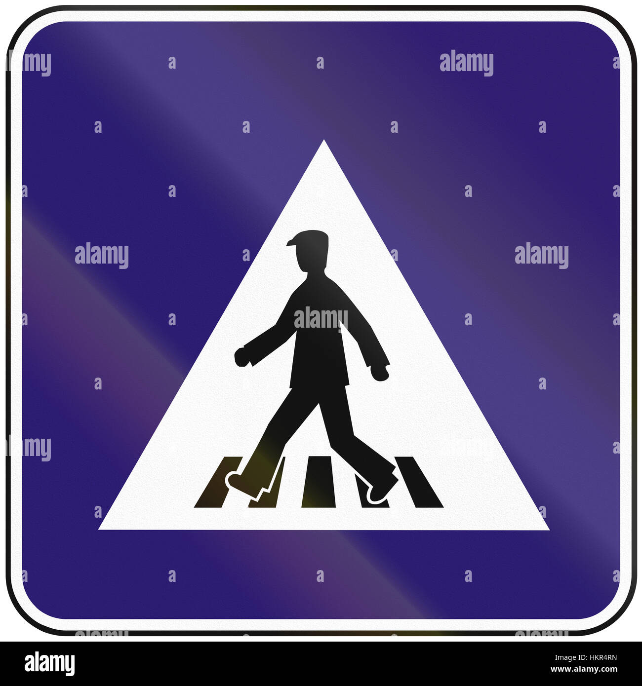 Road sign used in Slovakia - pedestrian crossing Stock Photo - Alamy