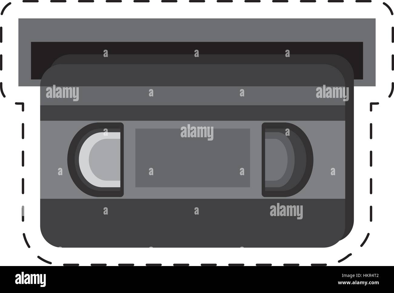 vhs tape movie cut line vector illustration eps 10 Stock Vector Image ...