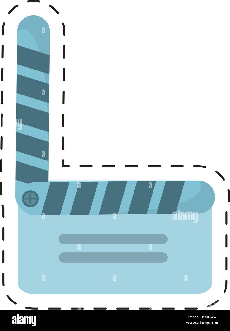 movie clapper board cinema cut line vector illustration eps 10 Stock ...