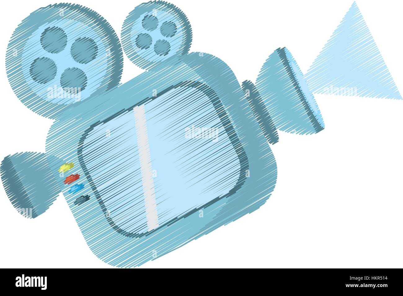 drawing film camera projector reel vector illustration eps 10 Stock ...