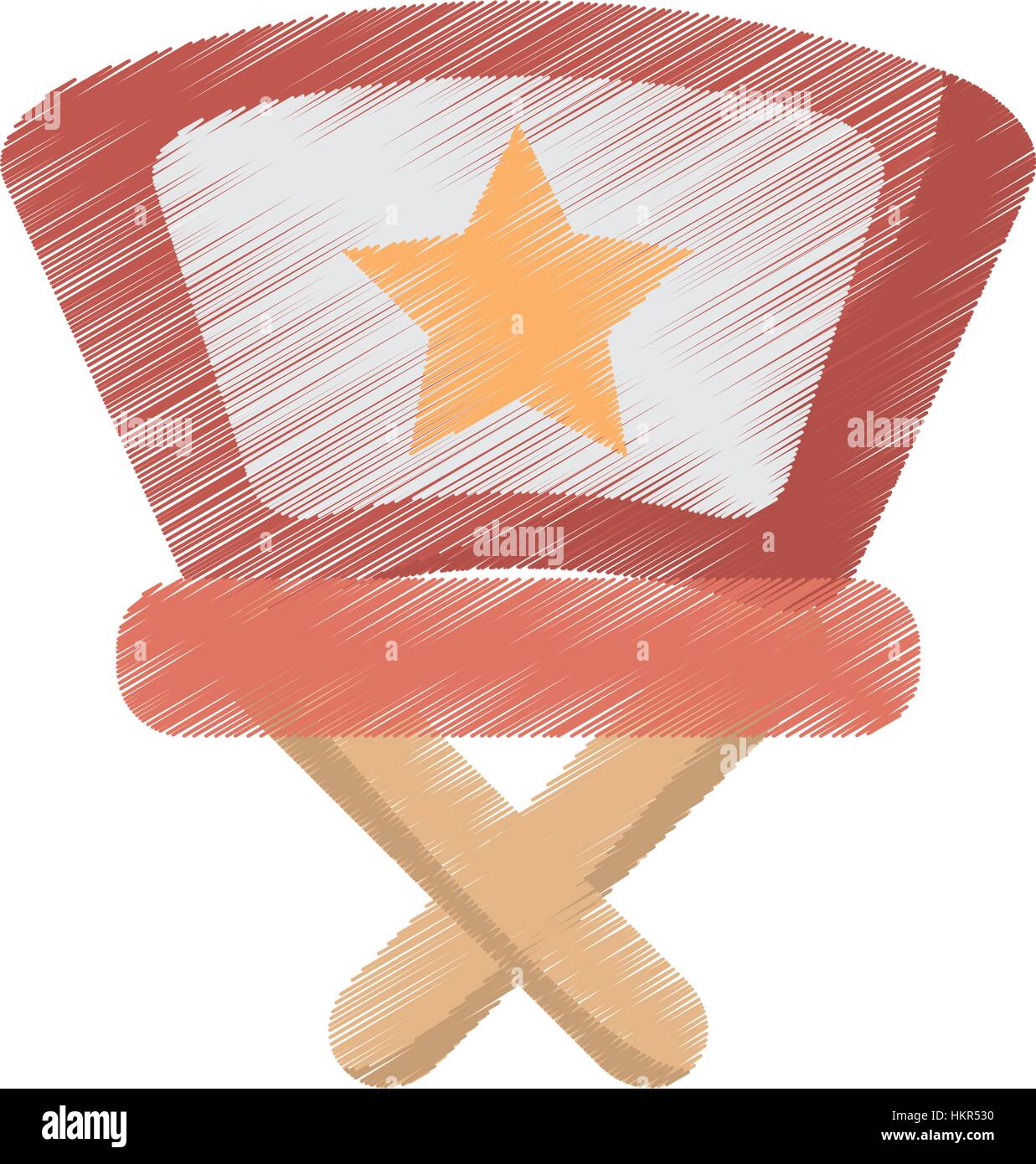 drawing director chair star movie film vector illustration eps 10 Stock ...