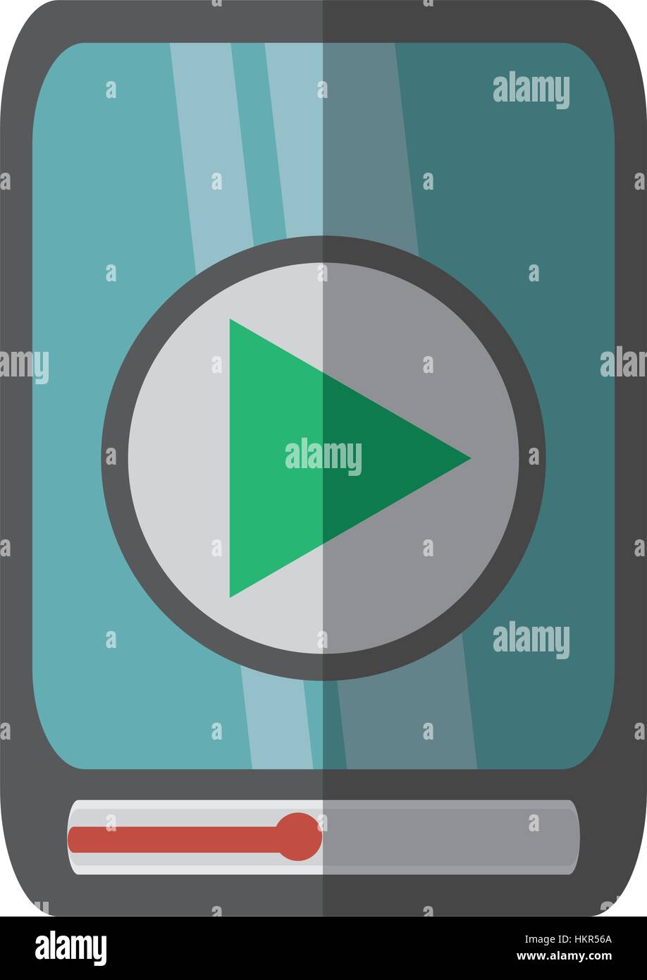 cartoon mobile phone device play movie online vector illustration eps ...