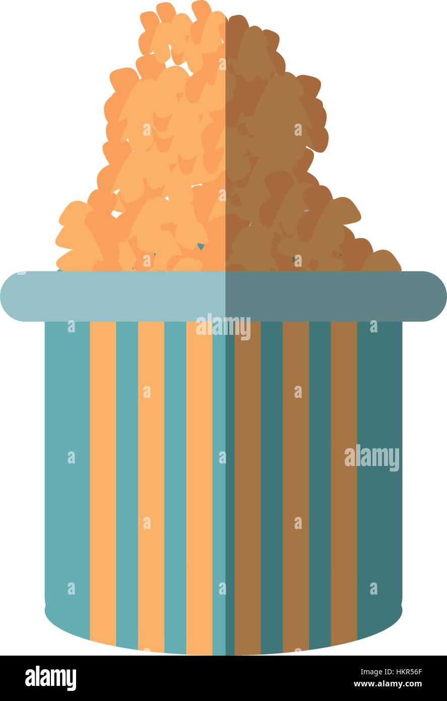 cartoon pop corn box cinema food vector illustration eps 10 Stock ...