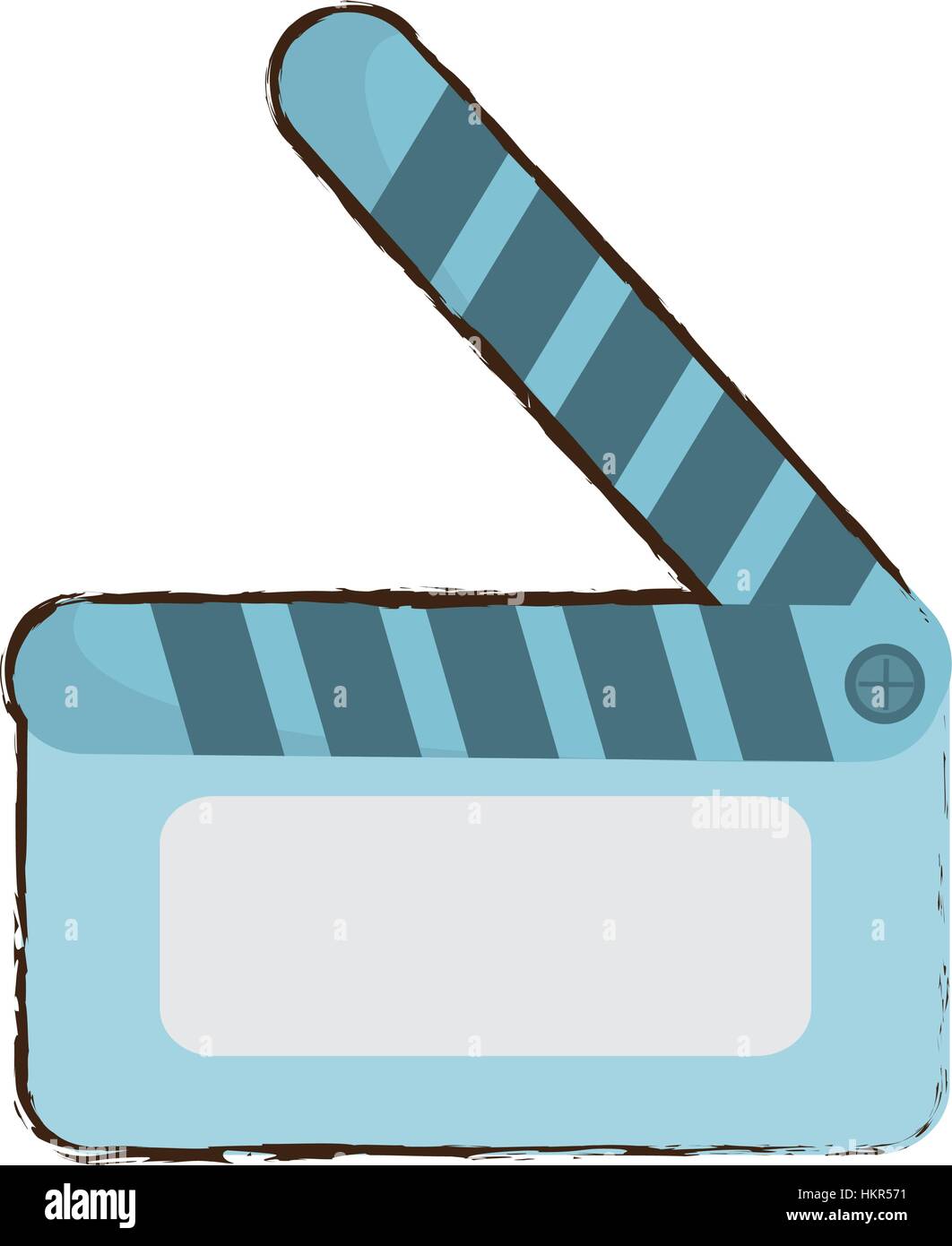 cartoon movie clapper board cinema round vector illustration eps 10 ...