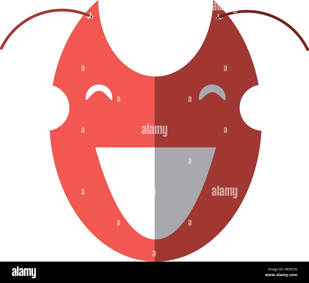 cartoon theatre mask comedy icon vector illustration eps 10 Stock ...