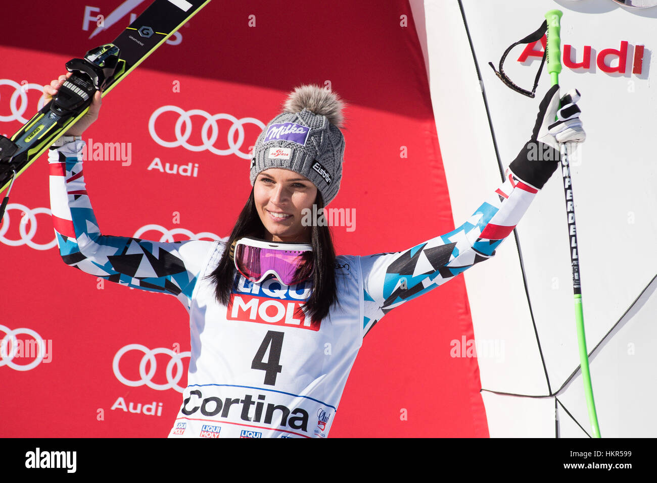 Cortina D'ampezzo, Italy. 29th Jan, 2017. Anna Veith of Austria on ...