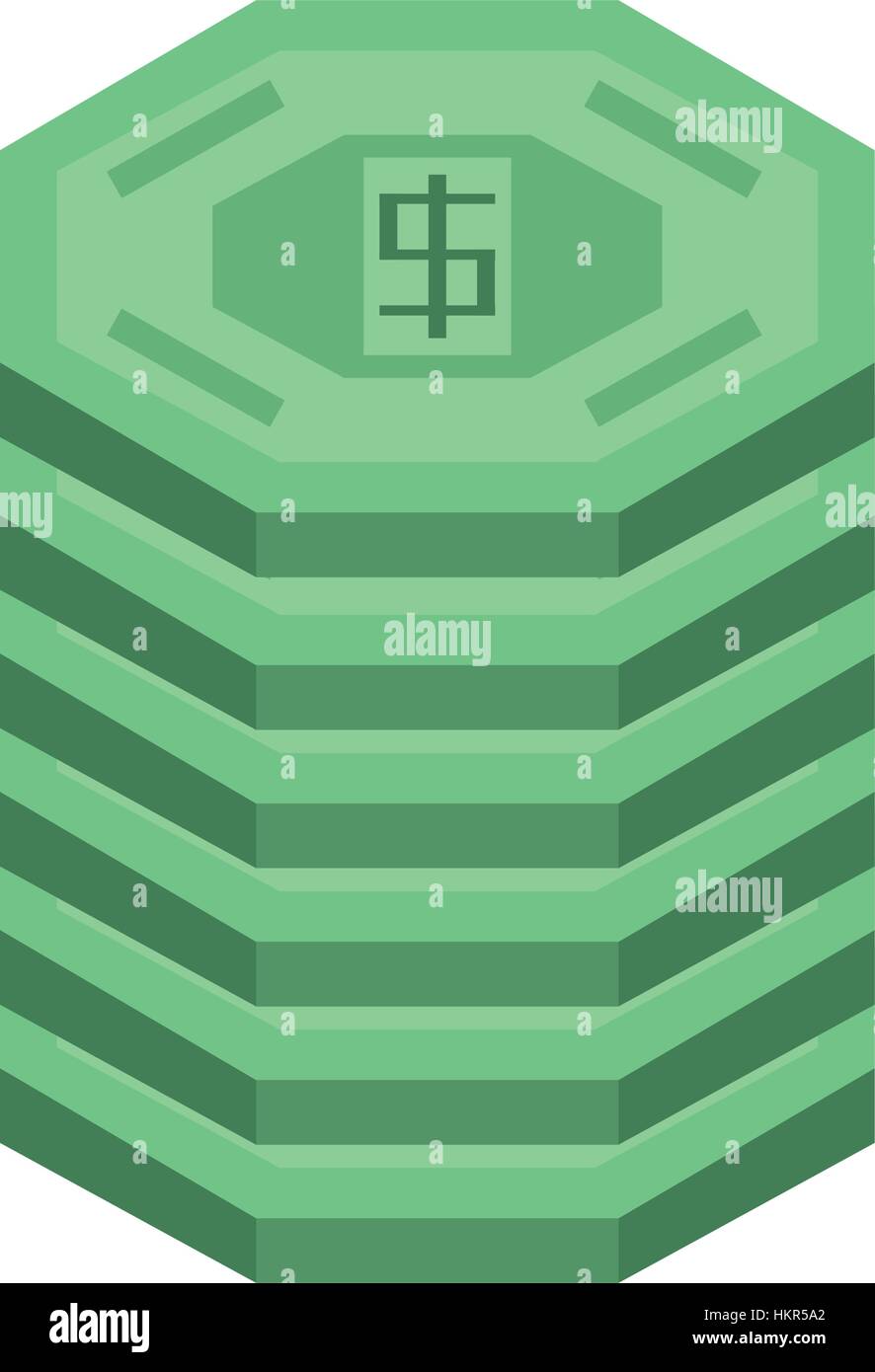 green coins money cash vector illustration eps 10 Stock Vector Image ...