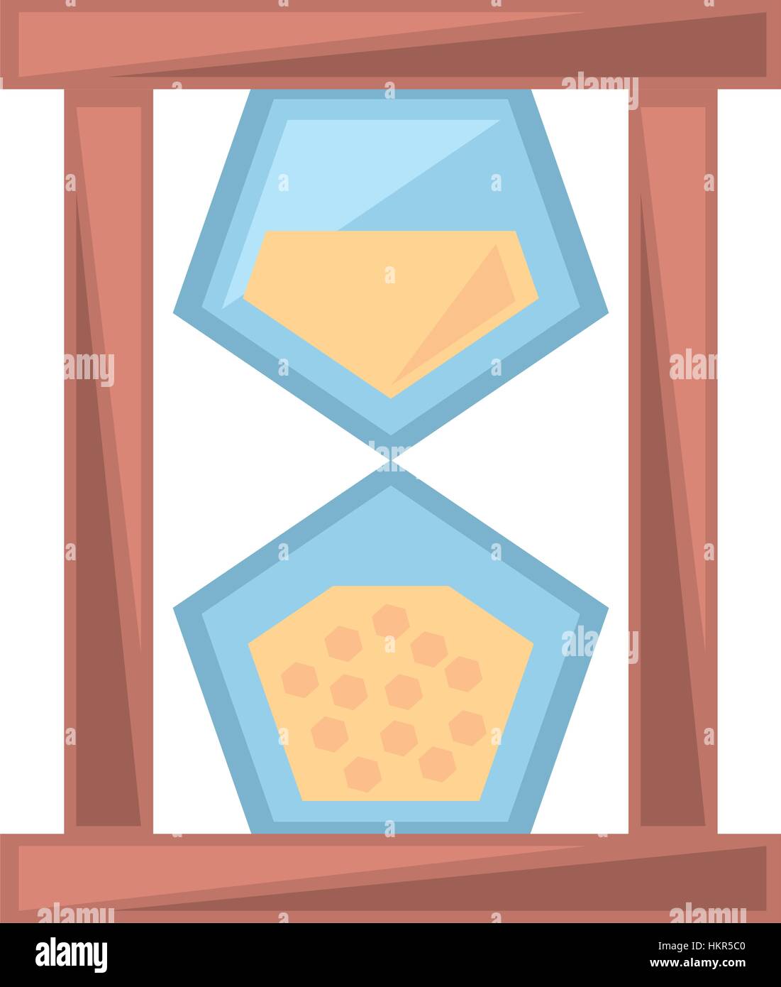 sand clock time glass wooden geometric vector illustration eps 10 Stock ...