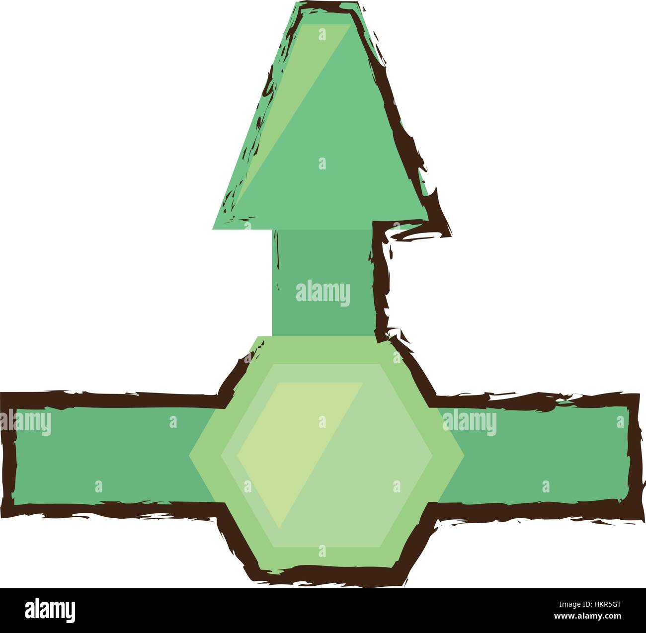 arrow direction sign element color sketch vector illustration eps 10 ...