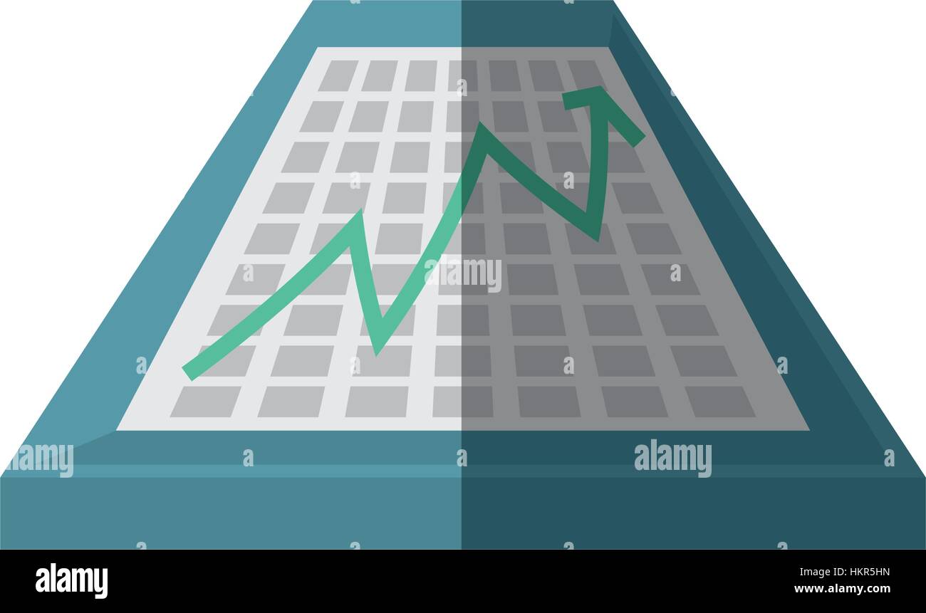 board arrow growth chart financial shadow vector illustration eps 10 ...