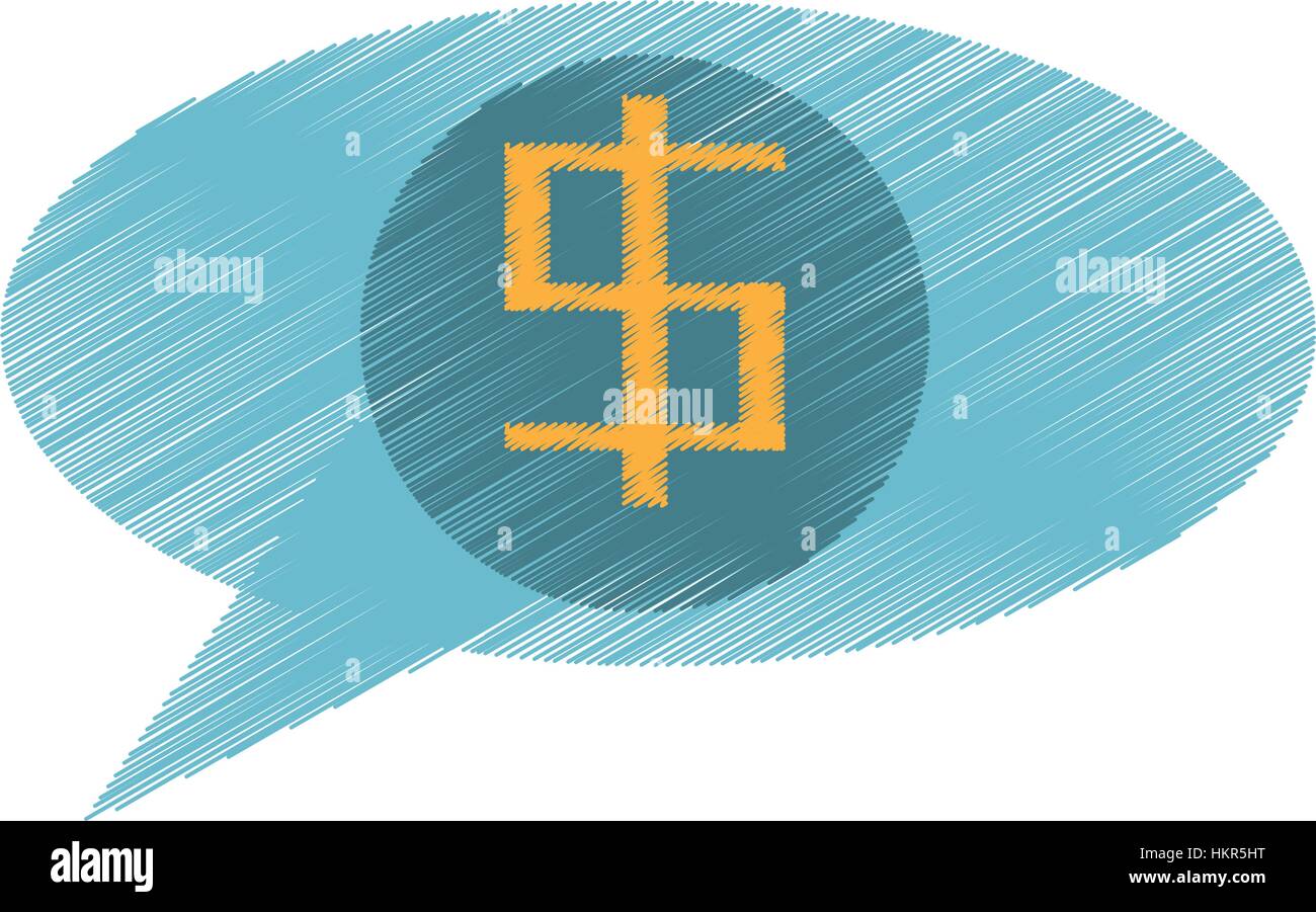 drawing business dollar bubble speech vector illustration eps 10 Stock ...
