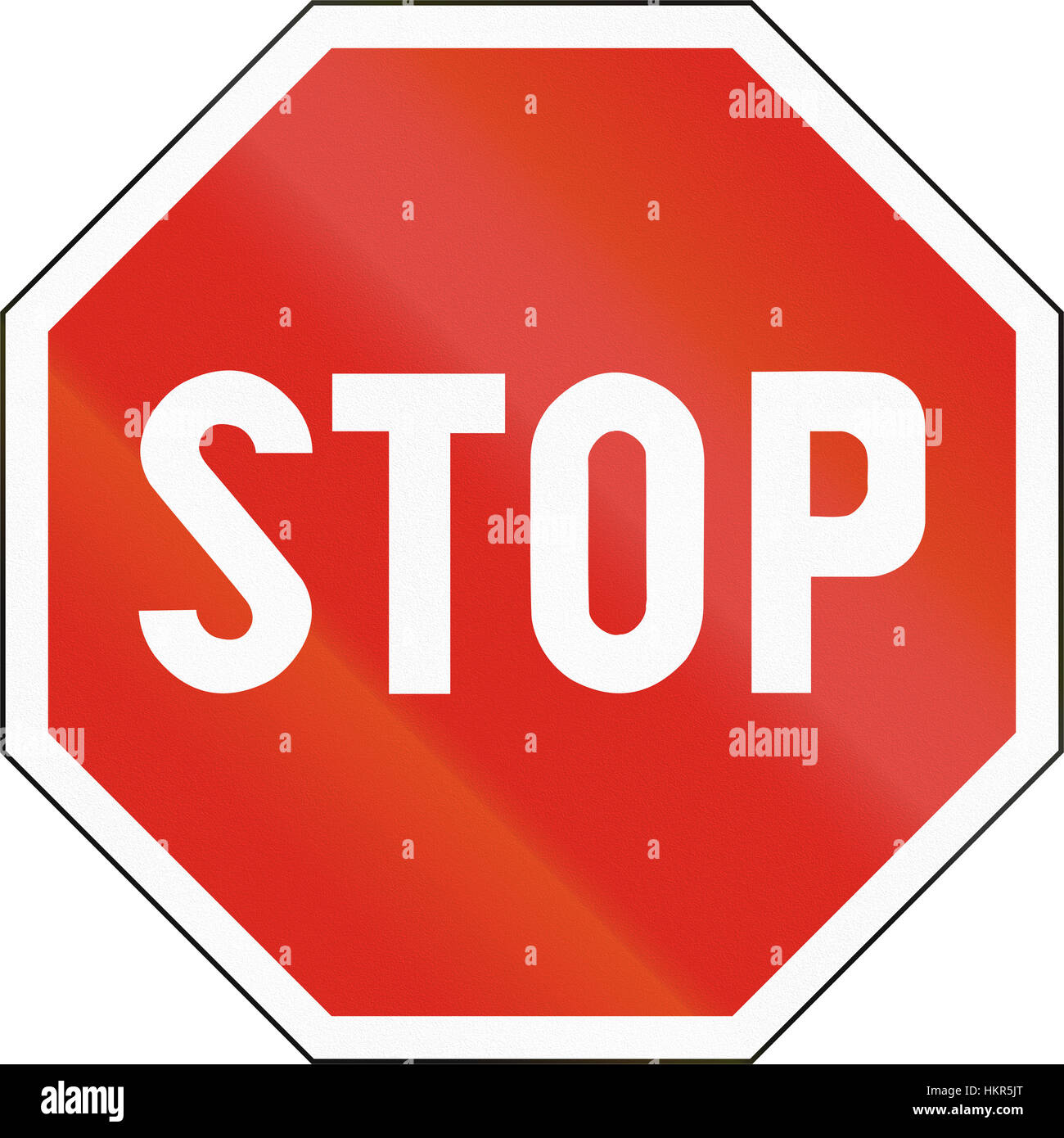 Road sign used in Slovakia - Stop and give way Stock Photo - Alamy