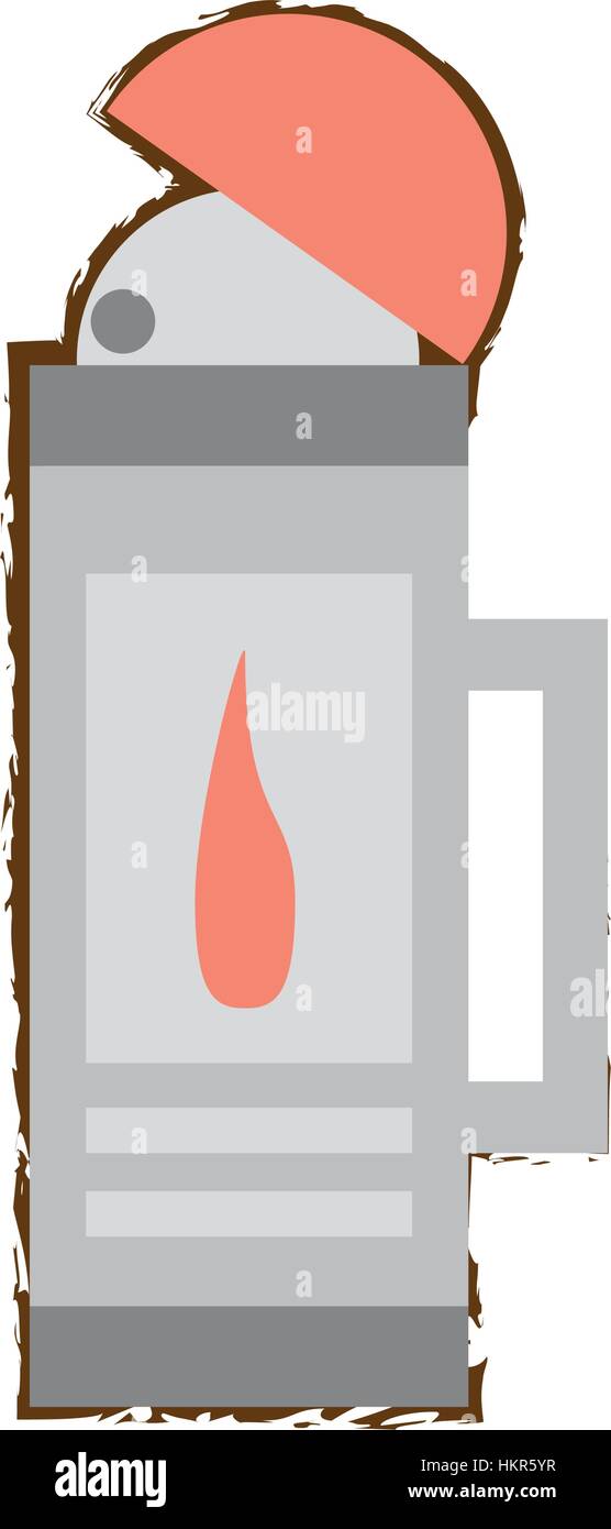 lantern camping vintage gas handle color sketch Stock Vector Image ...