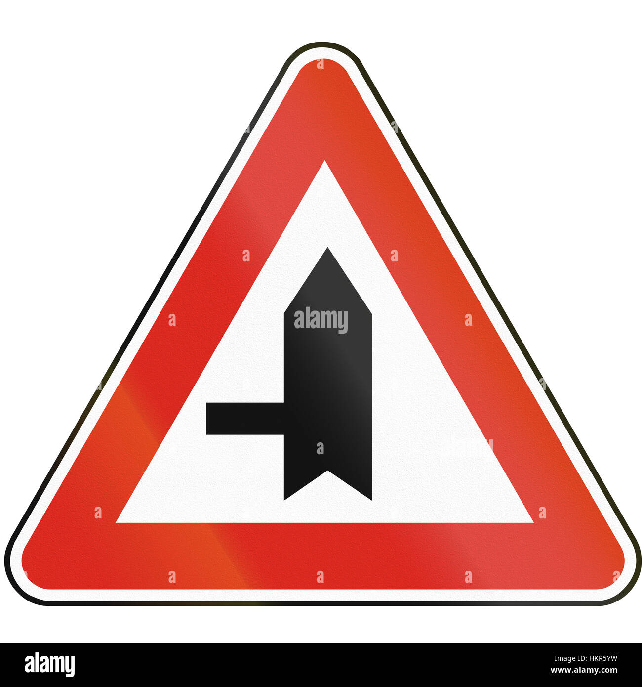 Road sign used in Slovakia - Intersection with priority Stock Photo - Alamy