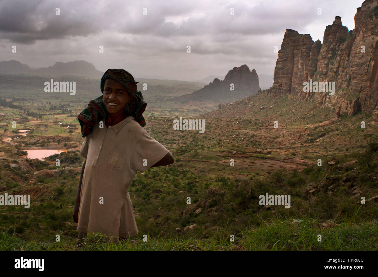 Gheralta mountains, near Hawzen, Eastern Tigray, Ethiopia. Trekking in ...