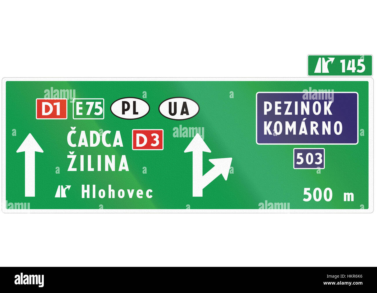 Road sign used in Slovakia Stock Photo - Alamy