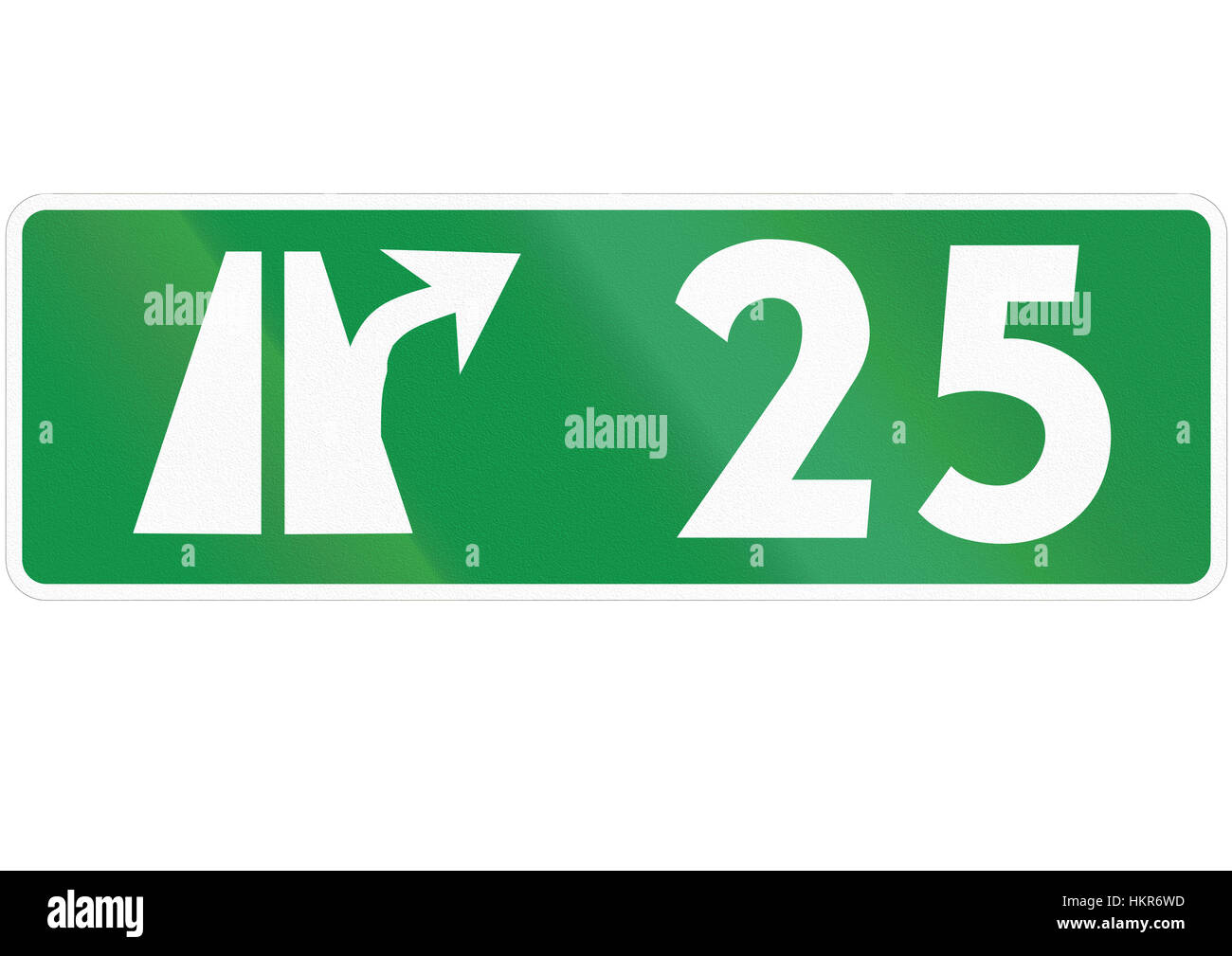 Road sign used in Slovakia - Highway exit Stock Photo - Alamy