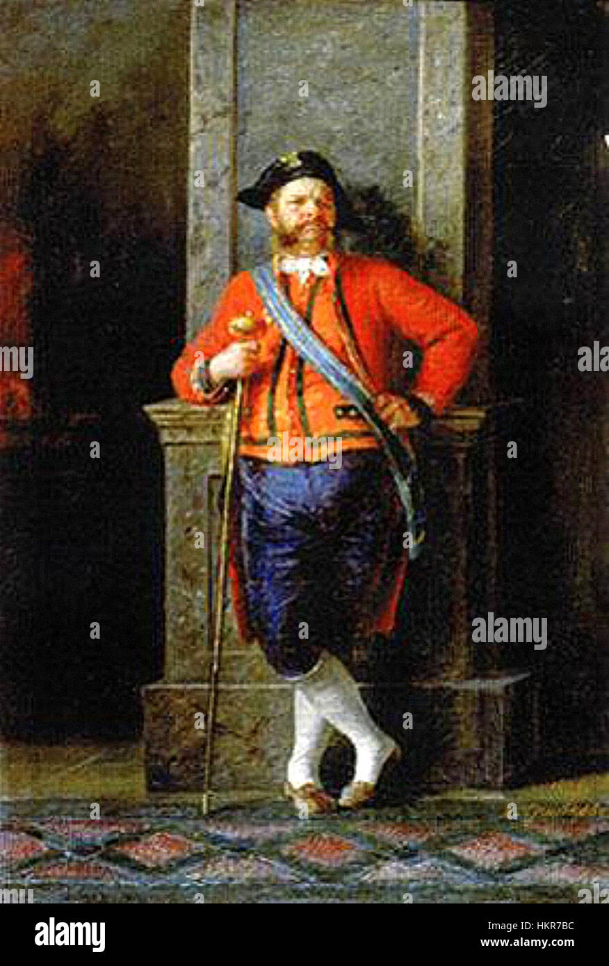 'Butler,' painted by Sergei Gribkov in 1879, is a detailed portrait ...