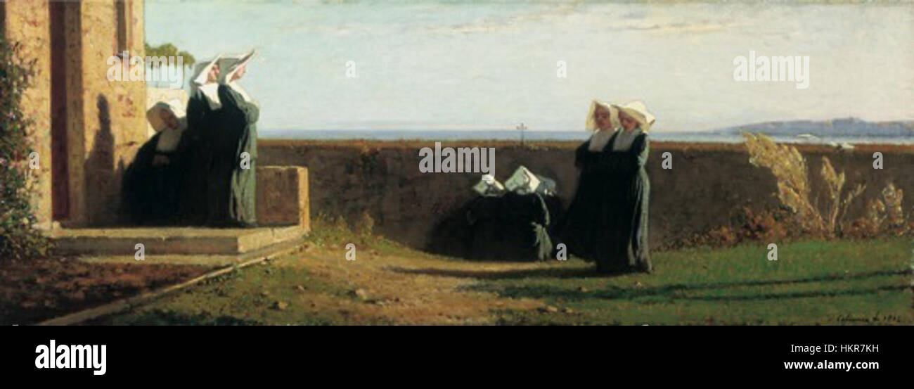 *Le Monachine* by Cabianca is an exquisite example of 19th-century ...