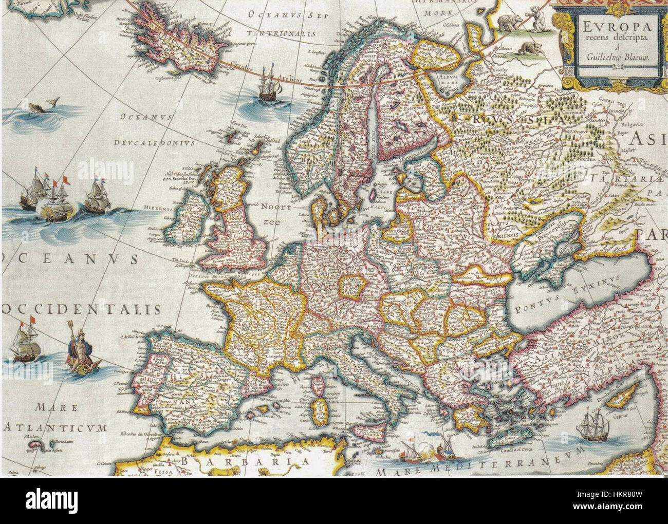 Blaeu map of europe hi-res stock photography and images - Alamy