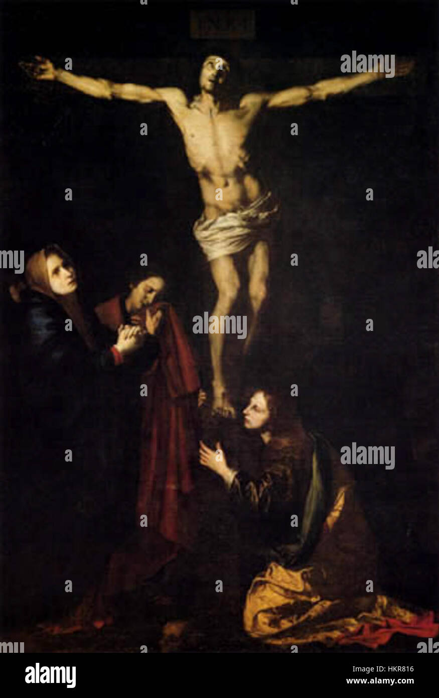 *Calvario* by Jusepe de Ribera depicts the crucifixion of Christ, a ...