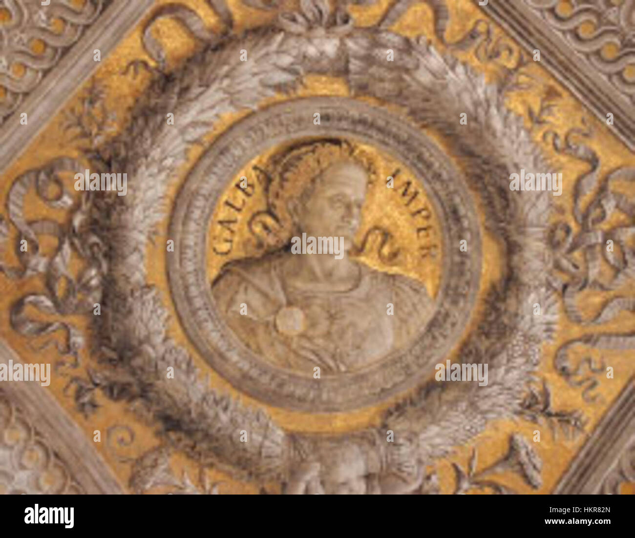 A classic representation of the Roman Emperor Galba, captured in a work ...