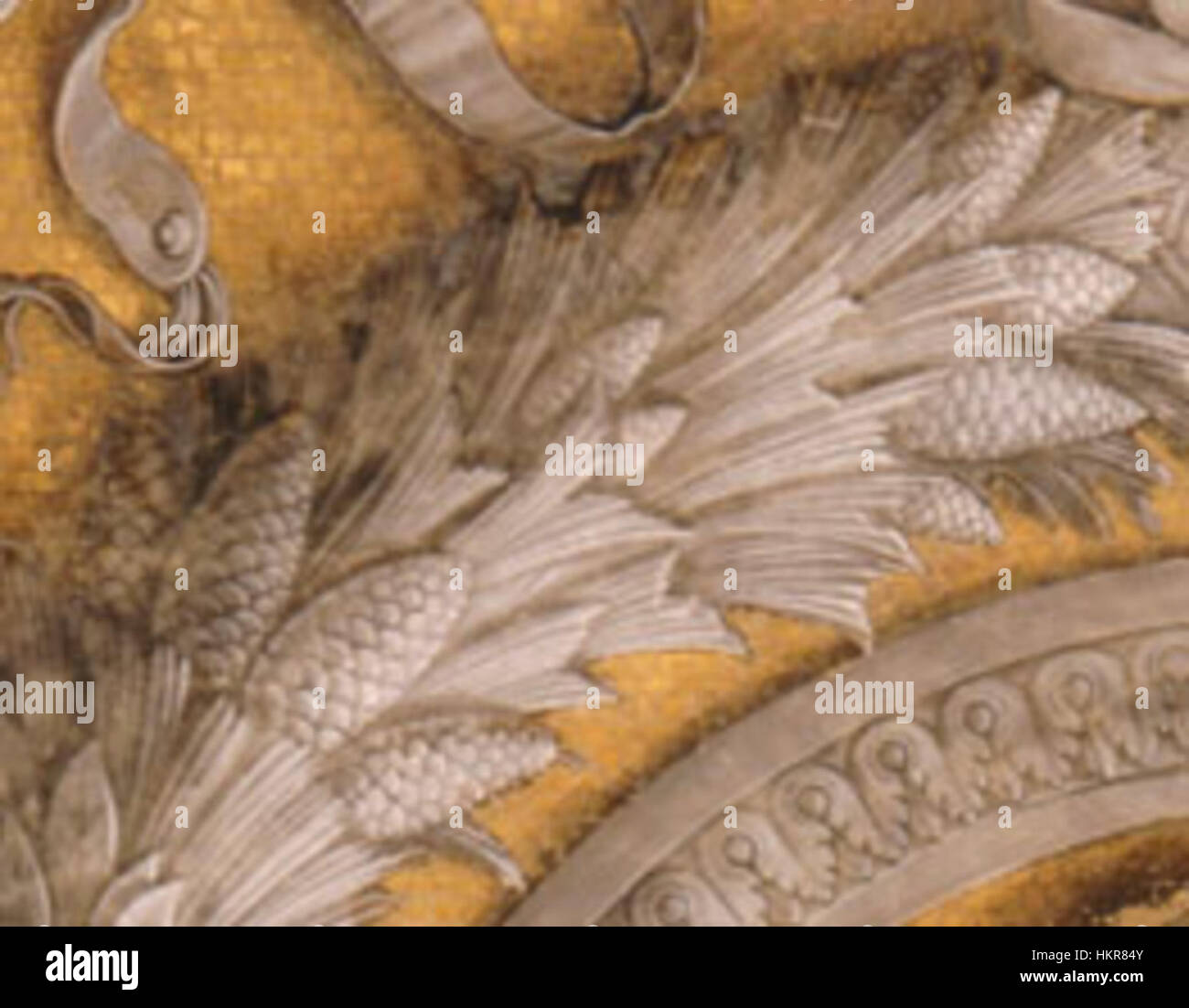 This historical artwork of Camera Picta depicts a Roman scene with rich ...