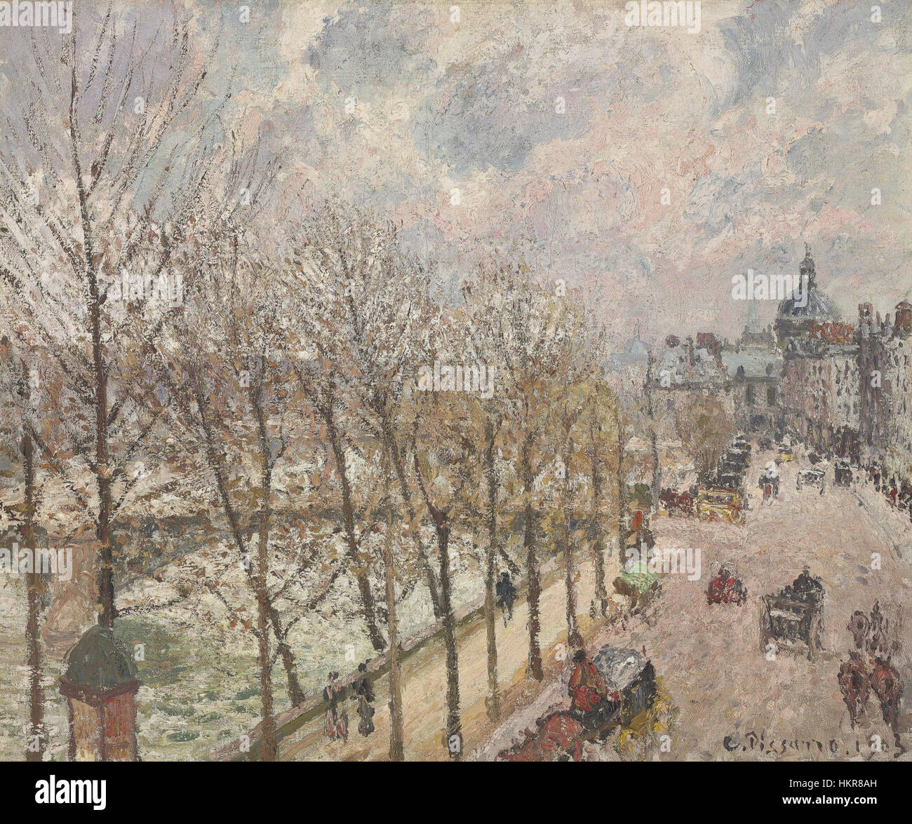 Camille Pissarro's 'Le Quai Malaquais et l'Institut' (1903) portrays ...