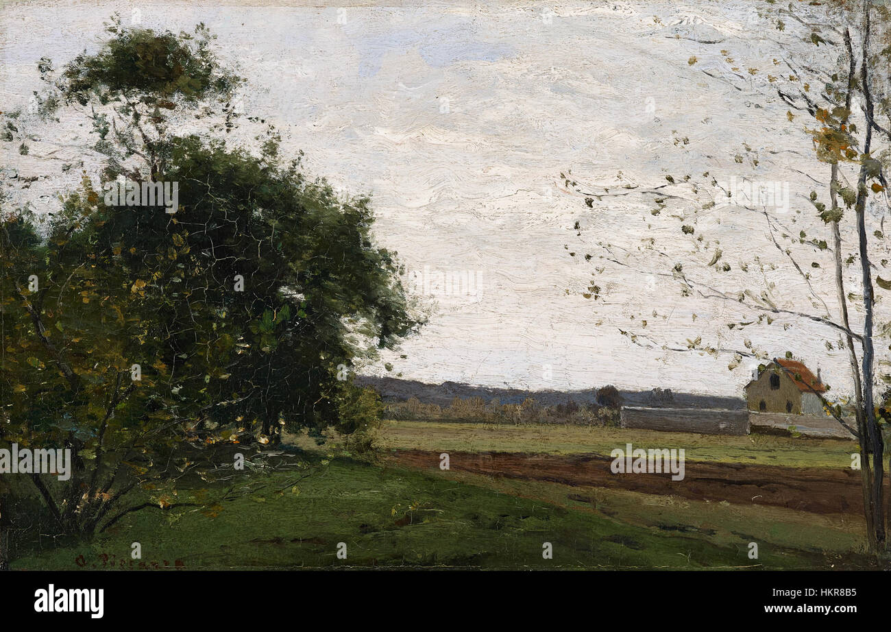 'Paysage' by Camille Pissarro, an oil painting from around 1865 ...