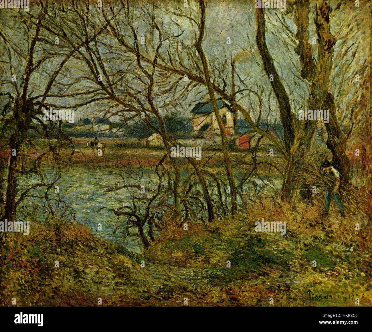 This artwork by Camille Pissarro showcases his characteristic ...
