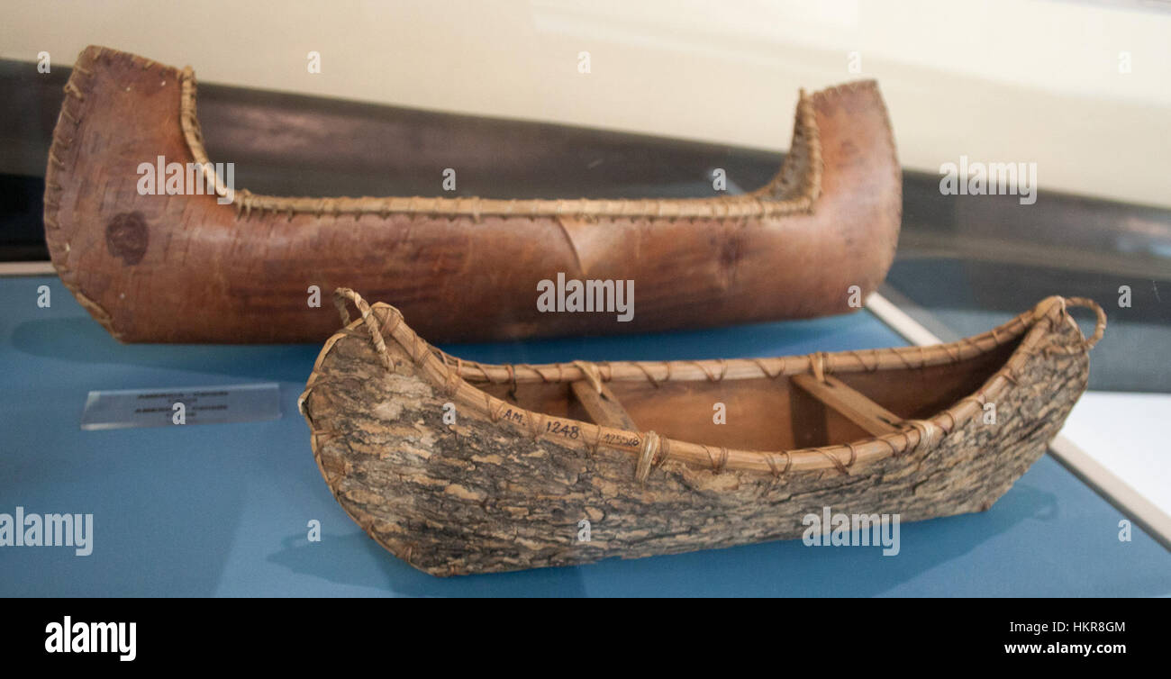 This collection of models of Canadian canoes in the Vatican Museums ...