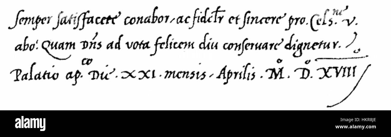 Early 16th century handwriting hi-res stock photography and images - Alamy