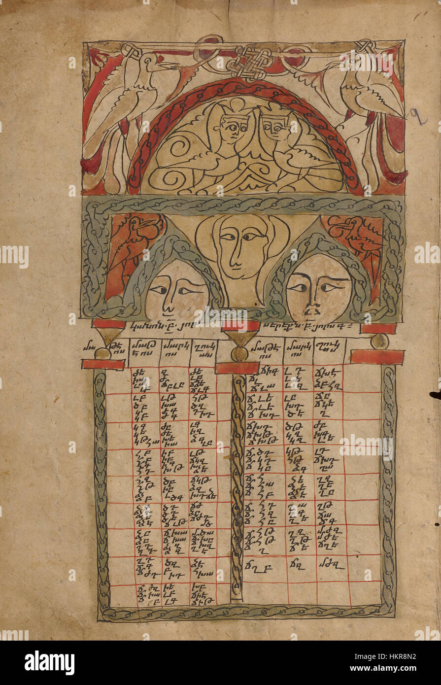 The 'Canon Table Page' is a historic manuscript page showcasing the ...