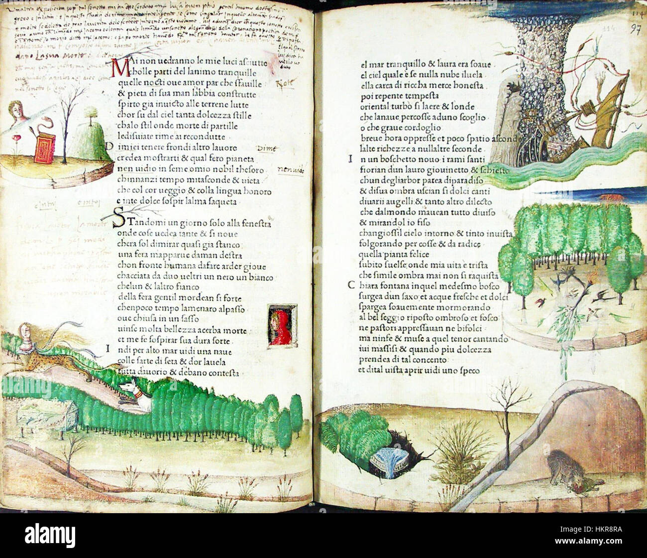 This illuminated manuscript page, dating back to the 14th century ...