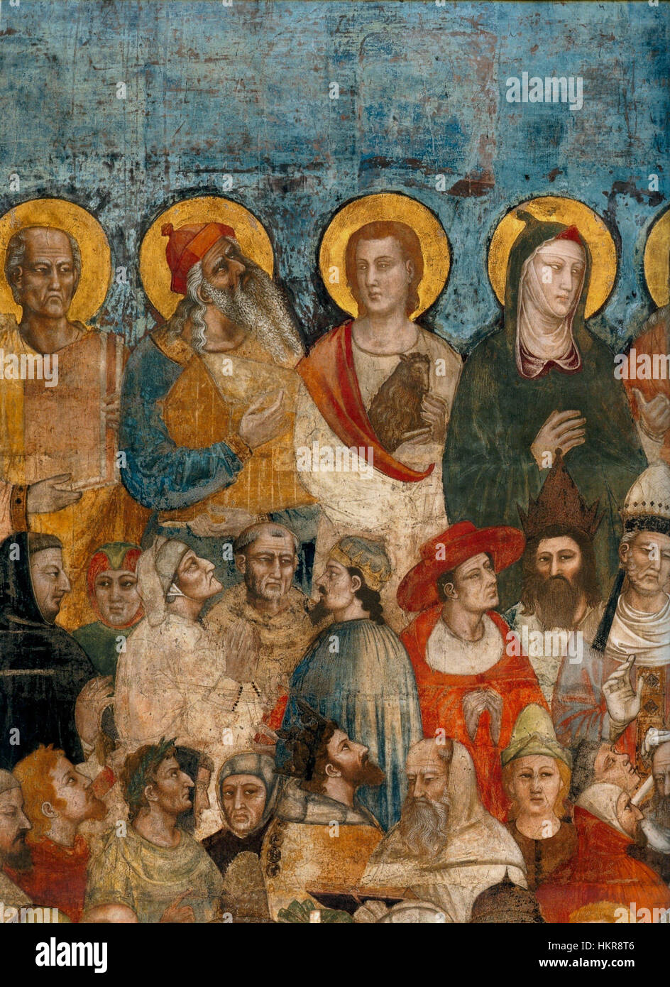 A Renaissance painting of the Strozzi Chapel, depicting religious ...